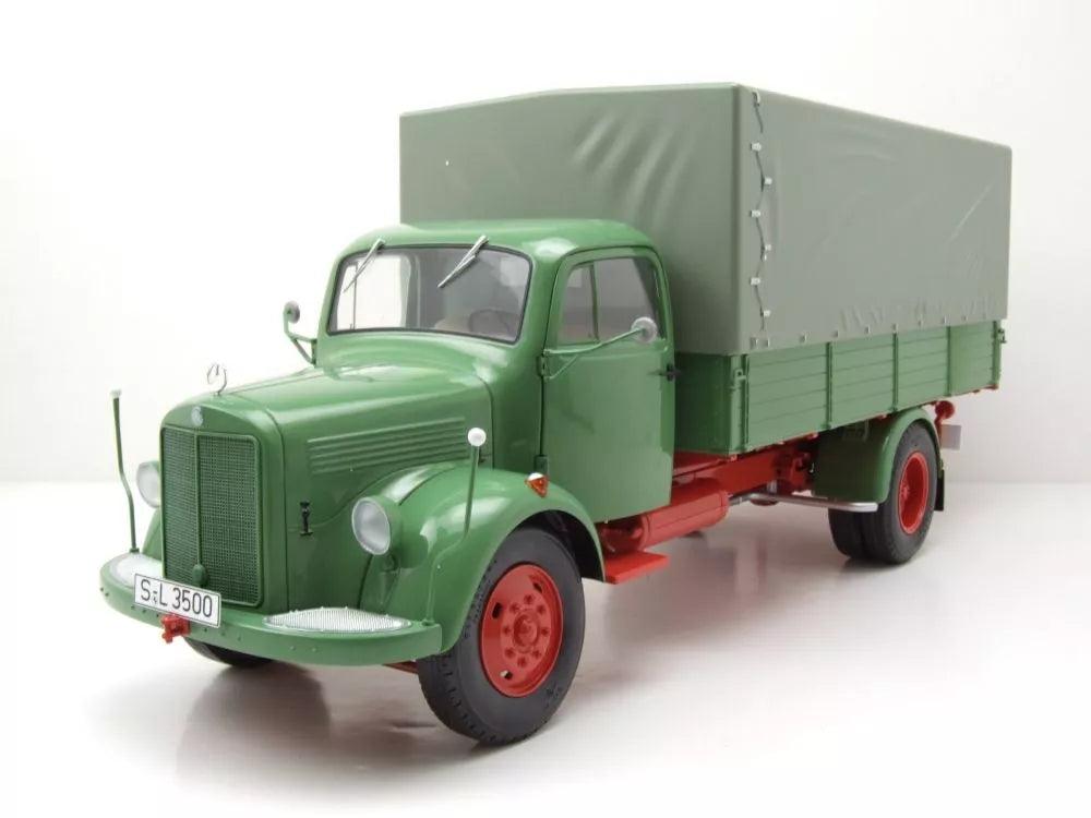 Schuco Mercedes-Benz L3500 Pritschen-LKW mit Plane - Green 1:18 Modell ...